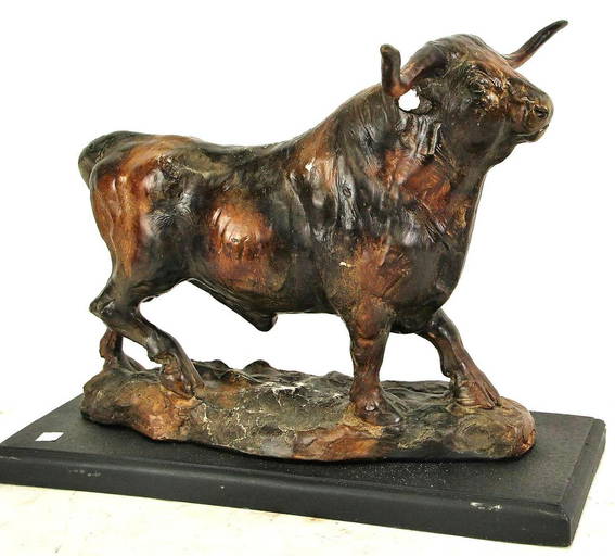 ATTILA TIVADAR CAST STONE LONGHORN SCULPTURE - Mar 26, 2022 | Lewis ...