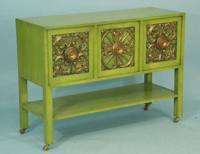 Green Painted Console Table, Circa 1950's