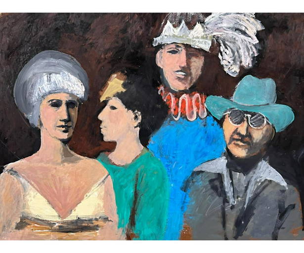 Herb Mears Night At The Opera Oil Panel Painting