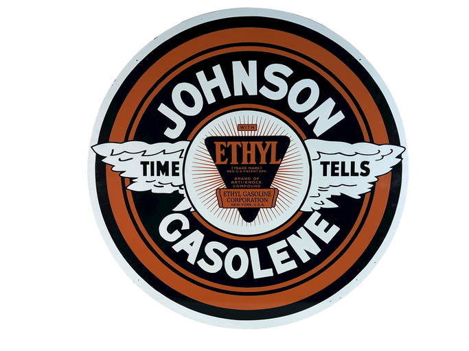 Johnson Single Side Baked Enamel Sign