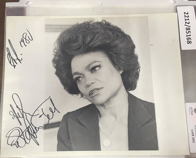 Signed Eartha Kitt Photograph