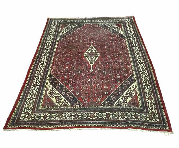HAND KNOTTED PERSIAN RED AND BLUE RUG (#0168) on Dec 11, 2022 | Lewis ...