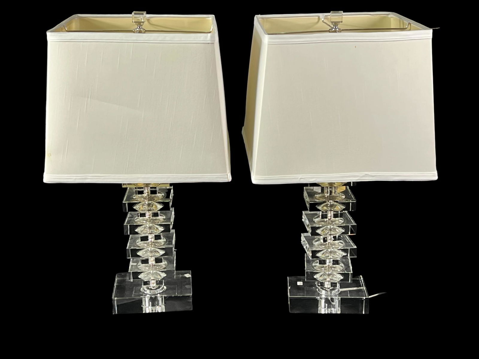 Pair Of Lucite Table Lamps