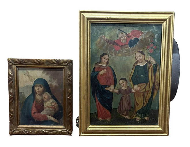 Two Religious Oil Paintings