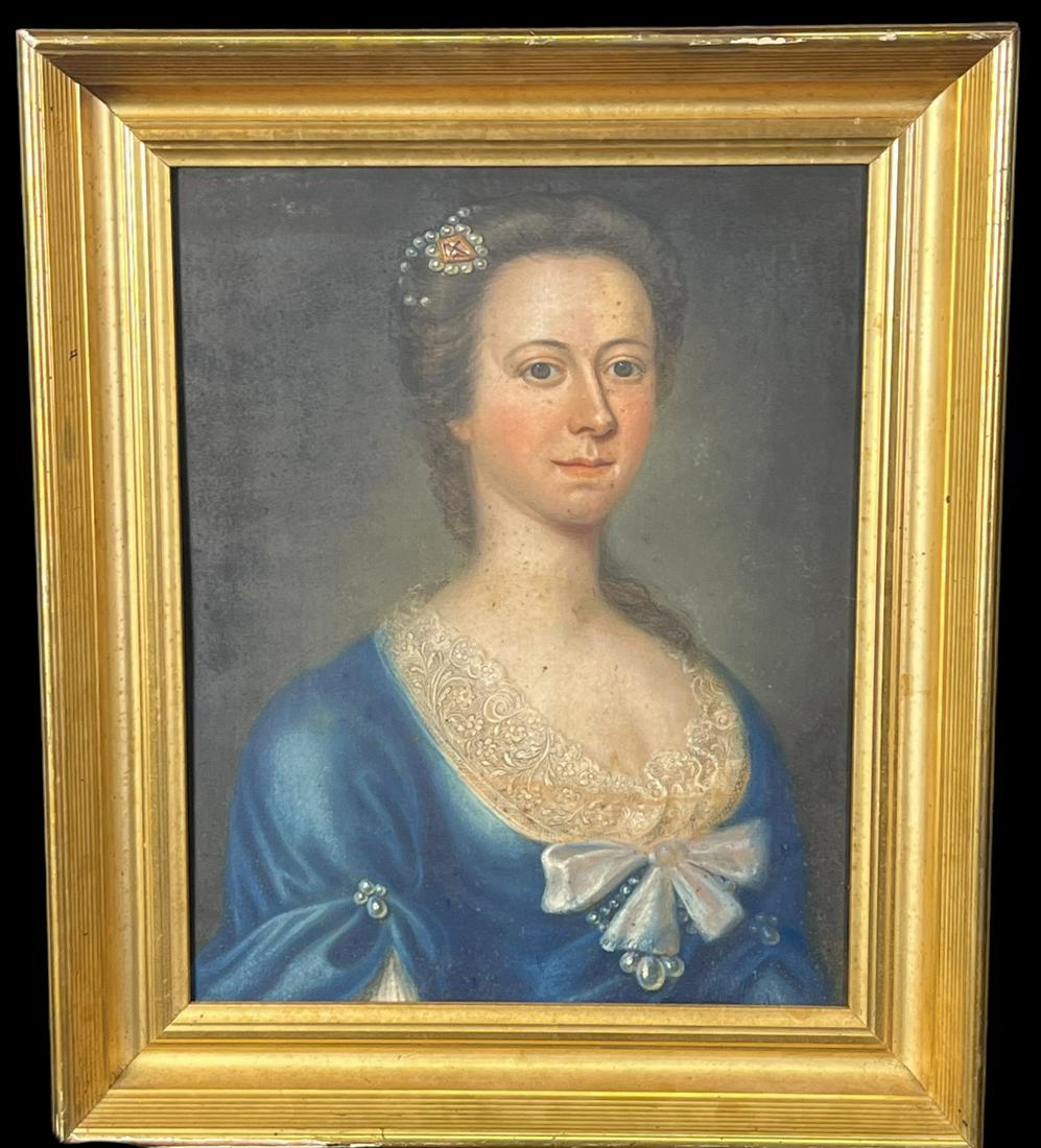 19th Century British School Portrait Of Lucy Oil