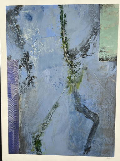 Robert Rector Abstract Mixed Media On Paper