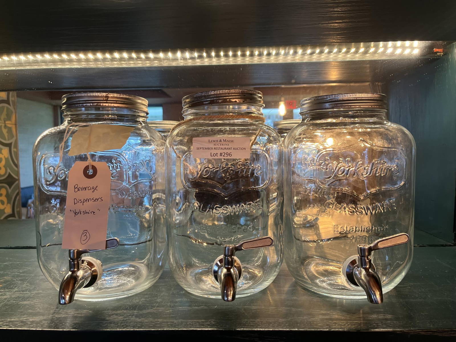 3 Yorkshire Beverage Dispenser Auction