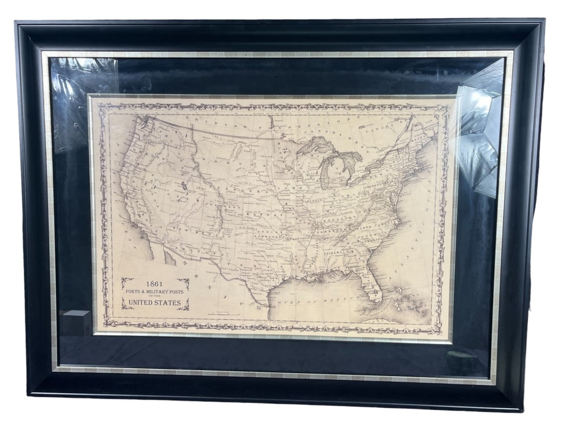 1861 Forts & Military Posts Map Auction
