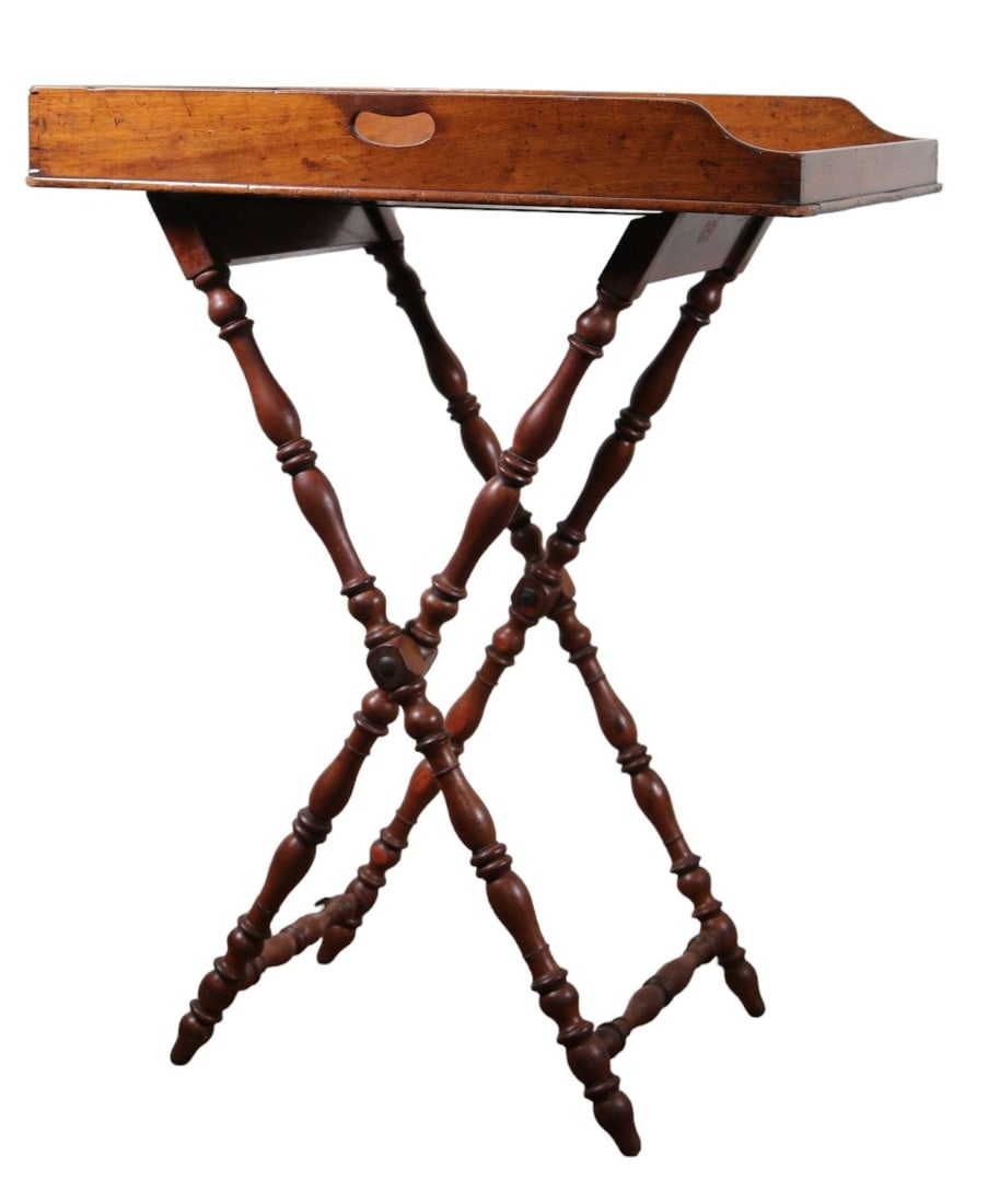 19th Century English Butler / Serving Tray Table Auction