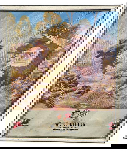 W.c. Little Vintage Texaco Framed Advert