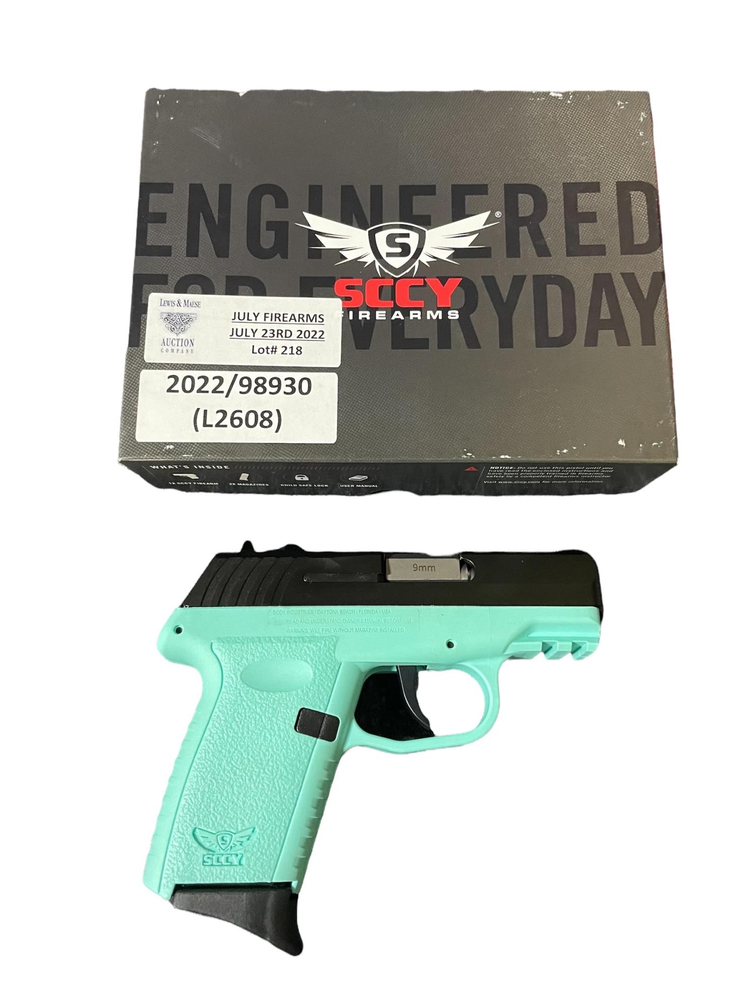 Sccy Cpx-2 9mm Pistol (new) Auction
