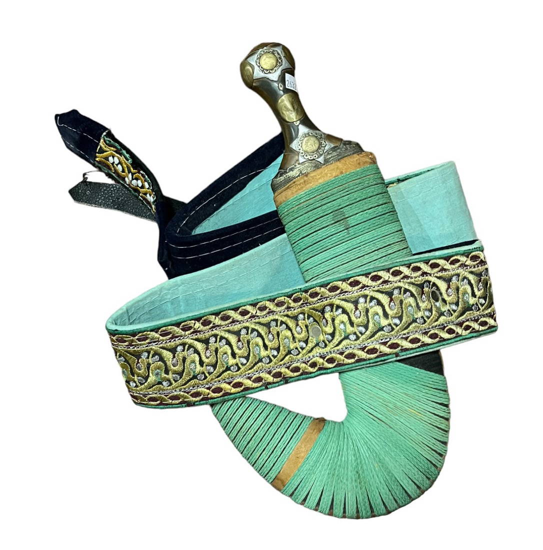 Middle Eastern Yemeni Jambiya (dagger W Belt) Auction