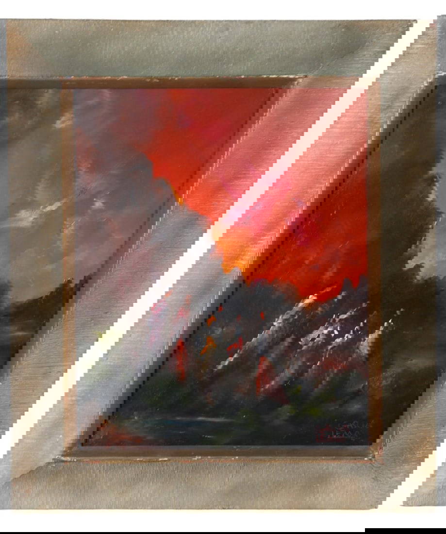 Garcia Lima "friendliness" Oil On Panel Painting Auction