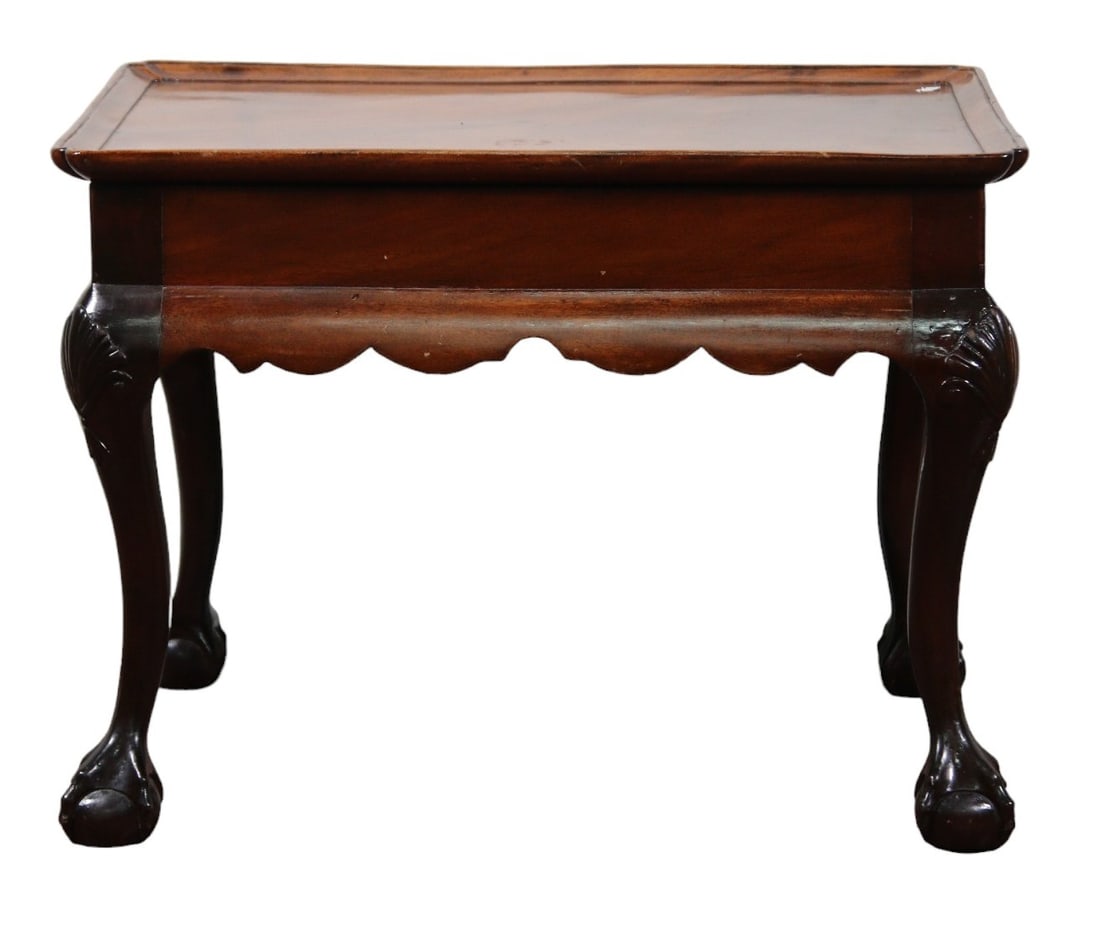 19th Century Chippendale Style Mahogany Tea Table Auction