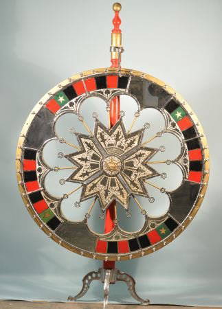 Mirrored And Painted Standing Roullete Wheel