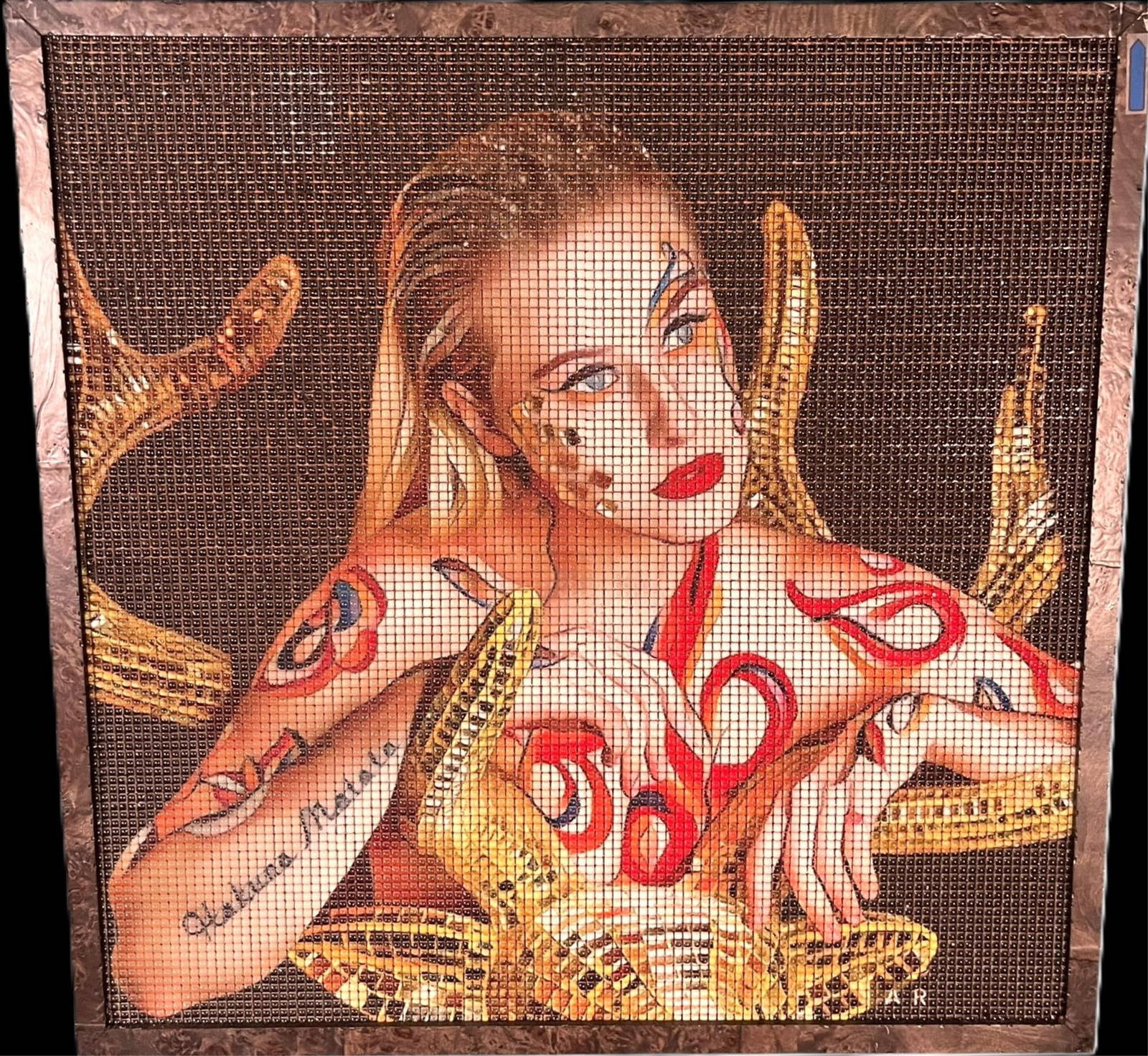 David Fink Hakuna Mata Lady Bead Mosiac Auction