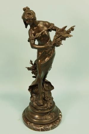 AUGUSTE MOREAU "SPRING" ART NOUVEAU BRONZE