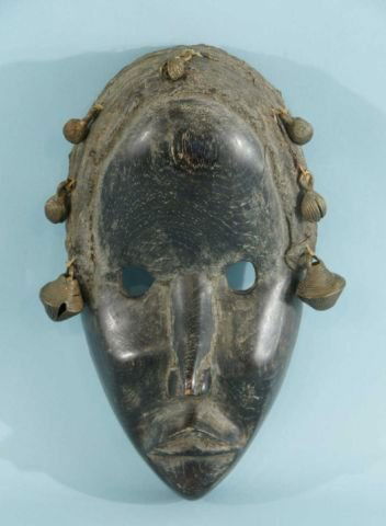 Antique Tribal Mask With Bells