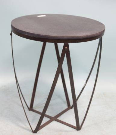 Black Metal Base Granite Top Table