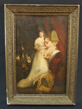 J. HUNT "MOTHER AND CHILD" OIL ON CANVAS - May 15, 2013 | Lewis & Maese ...