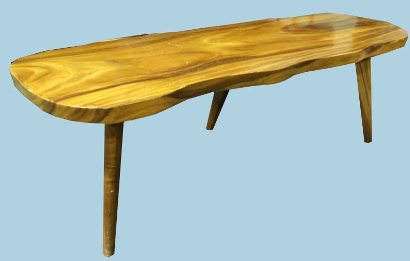 MID-CENTURY MODERN HAWAIIAN KOA WOOD COFFEE TABLE