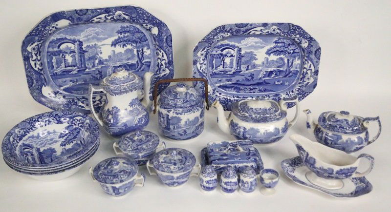 20 Piece Spode Blue & White Italian Dinnerware Set