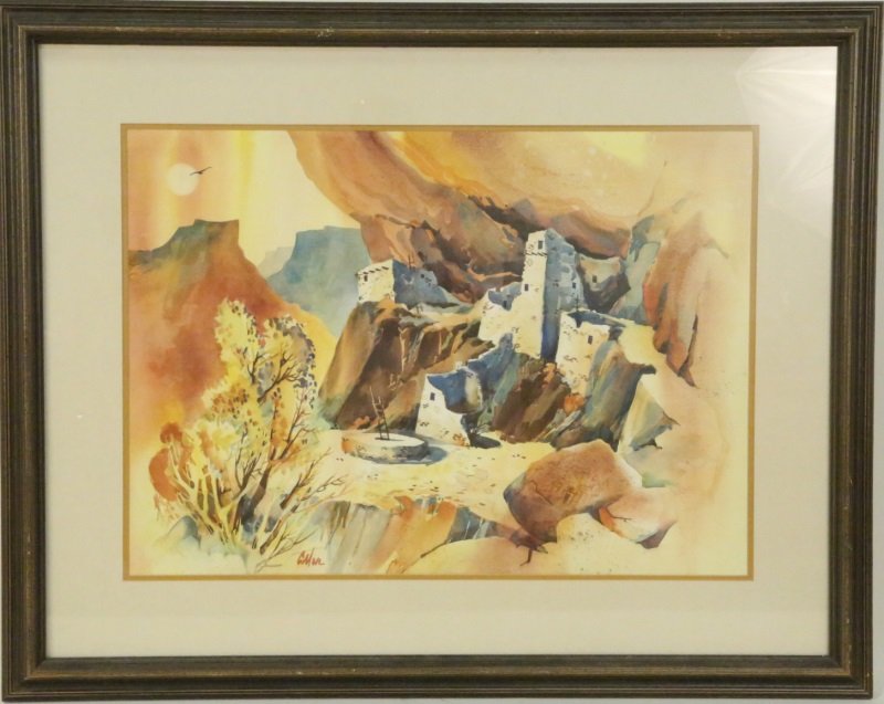 WARREN CULLAR LANDSCAPE WATERCOLOR PAINTING