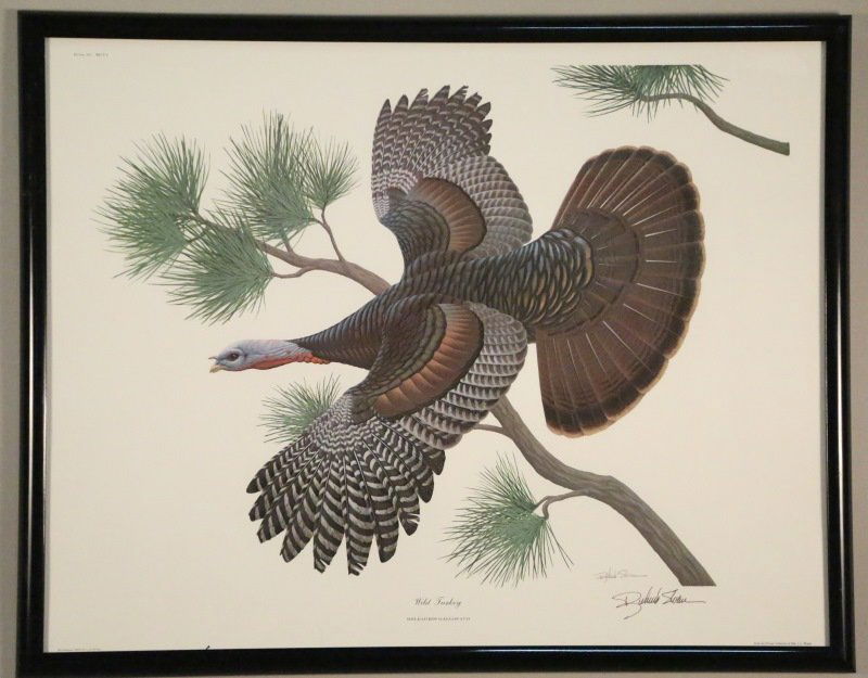 RICHARD SLOAN ORIGINAL PRINT "WILD TURKEY".