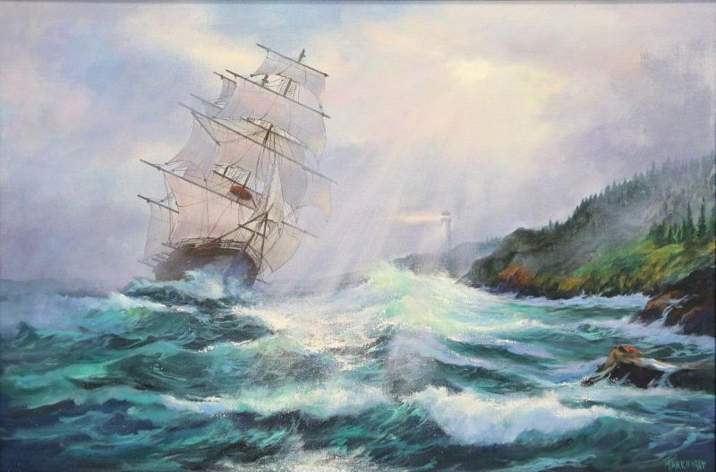 VIOLET PARKHURST "SEASCAPE" OIL ON CANVAS - Jun 22, 2016 | Lewis ...