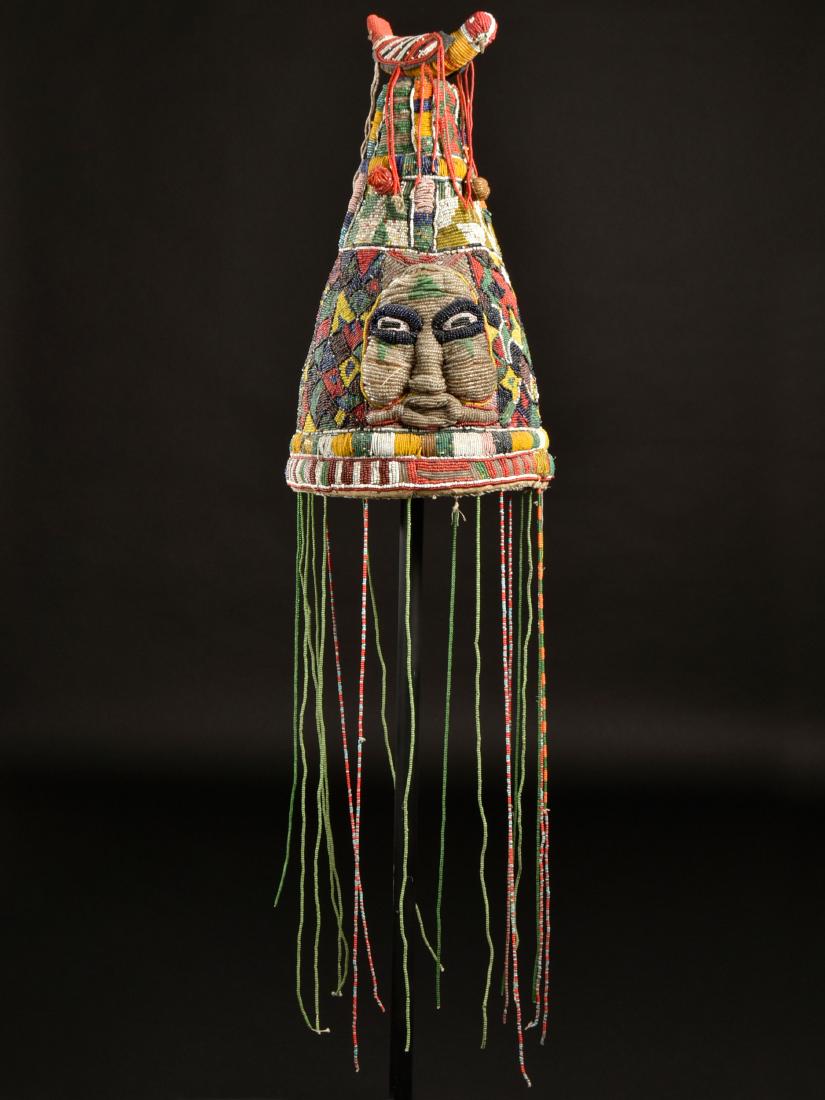 A Yoruba Beaded "ade" Crown