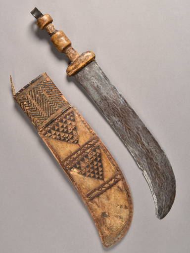 A Mandinka Short Sword With Sheath