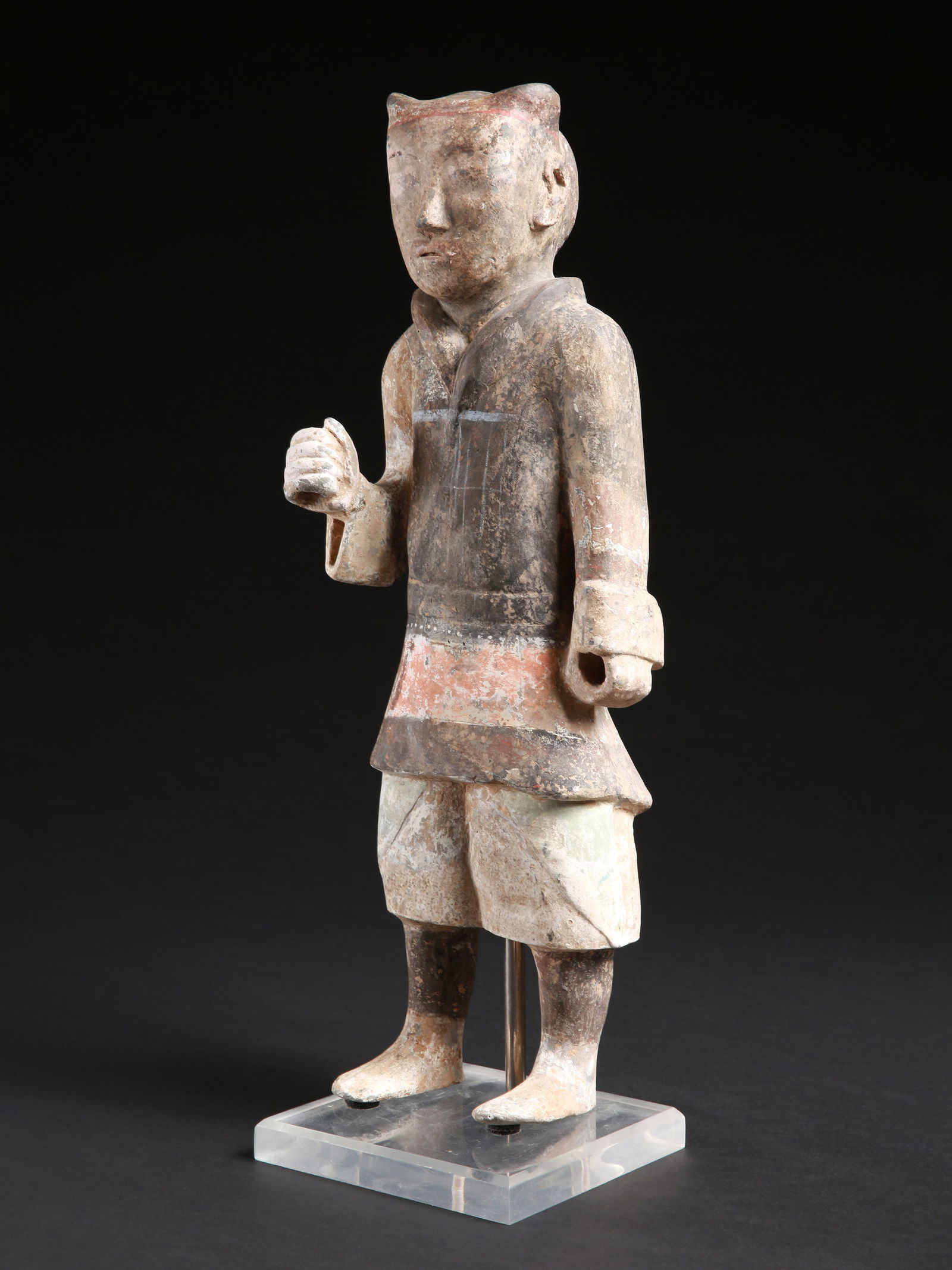 A Han Dynasty Figure Of A Soldier Auction