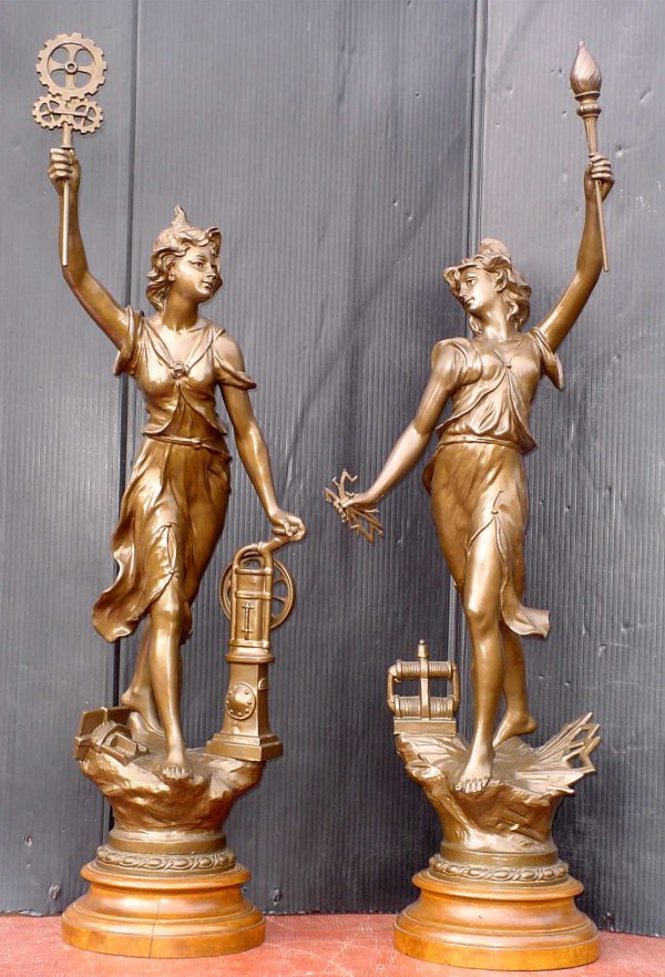 PAIR OF SPELTER LADY STATUES HOLDING TORCH 14069A - Sep 16, 2006 ...