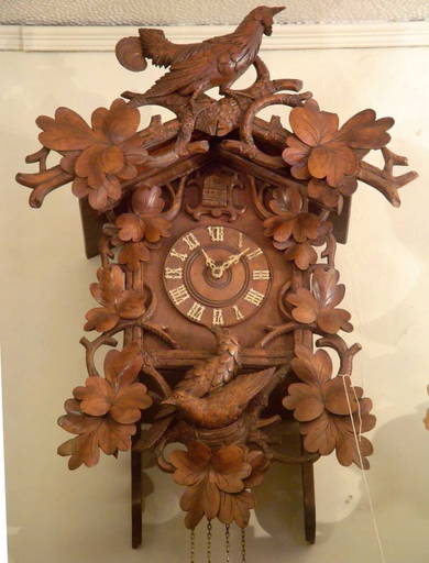 Black Forest Cuckoo Clock Birds Trees 14284