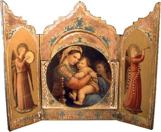 Three Part Icon W/mother (madona) & Child 2937