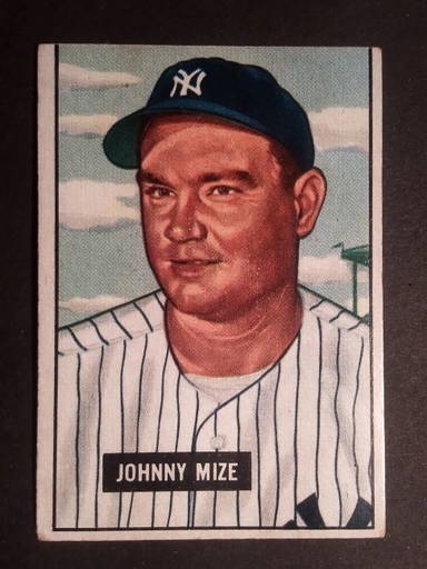 1951 Bowman #50 Johnny Mize, Hall Of Fame, Vintage Baseball Card