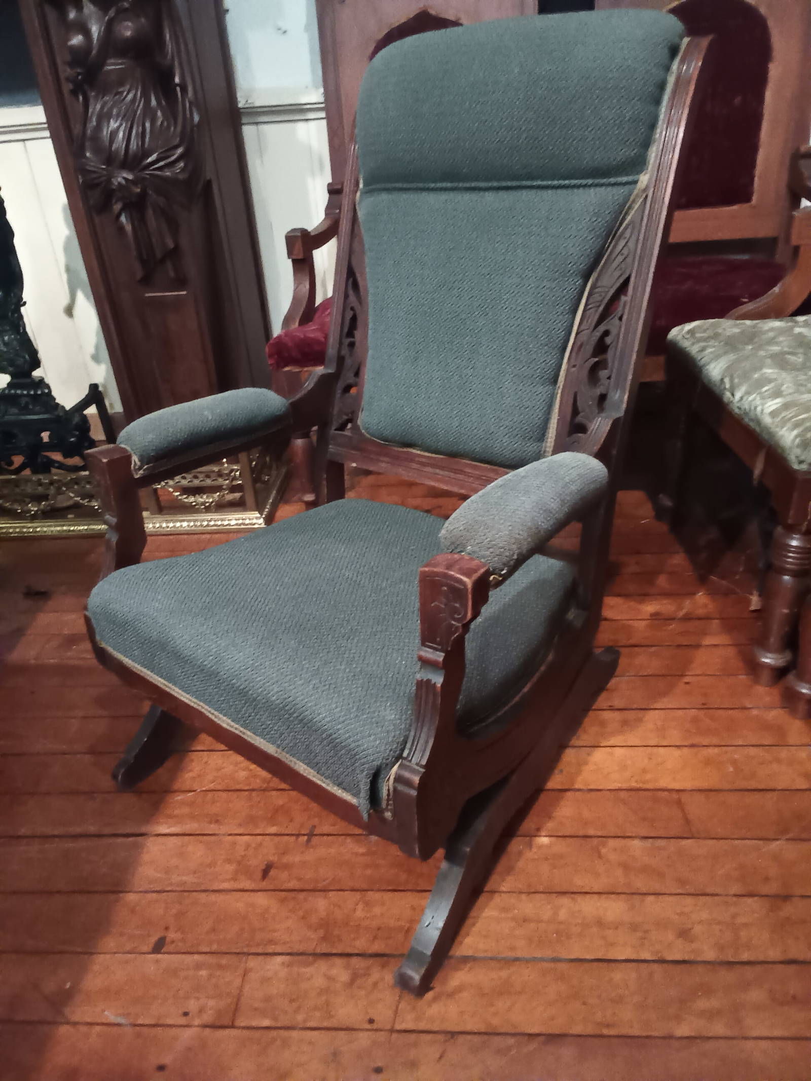 Lovely 100% All Original Victorian Platform Rocker / Rocking Chair 19th ...