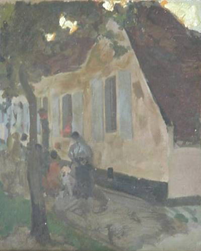 Eileen Conlon Street Scene Oil On Canvs, 1952, S