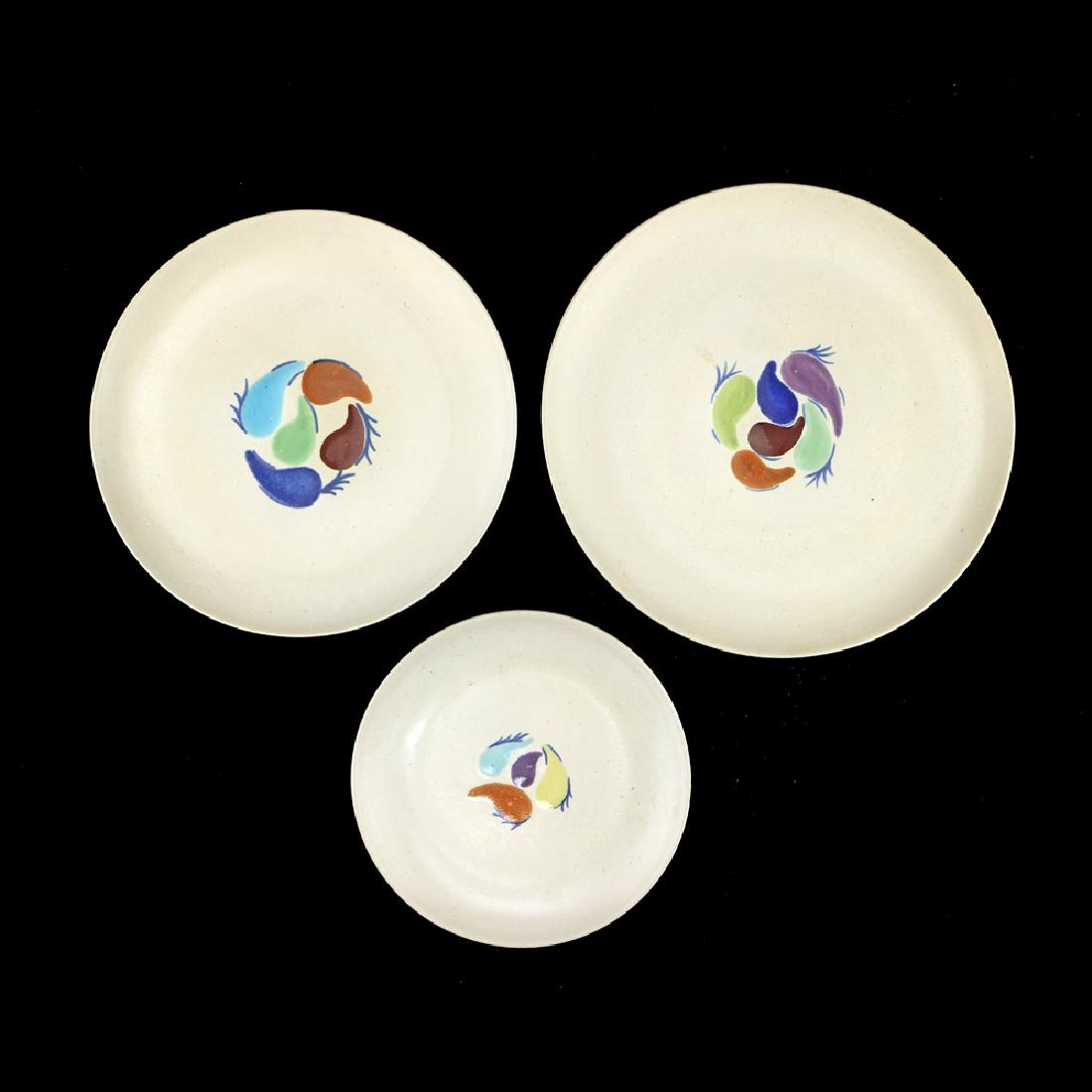 Eva Zeisel, 3 Rare Monmouth Feathered Friends Plates