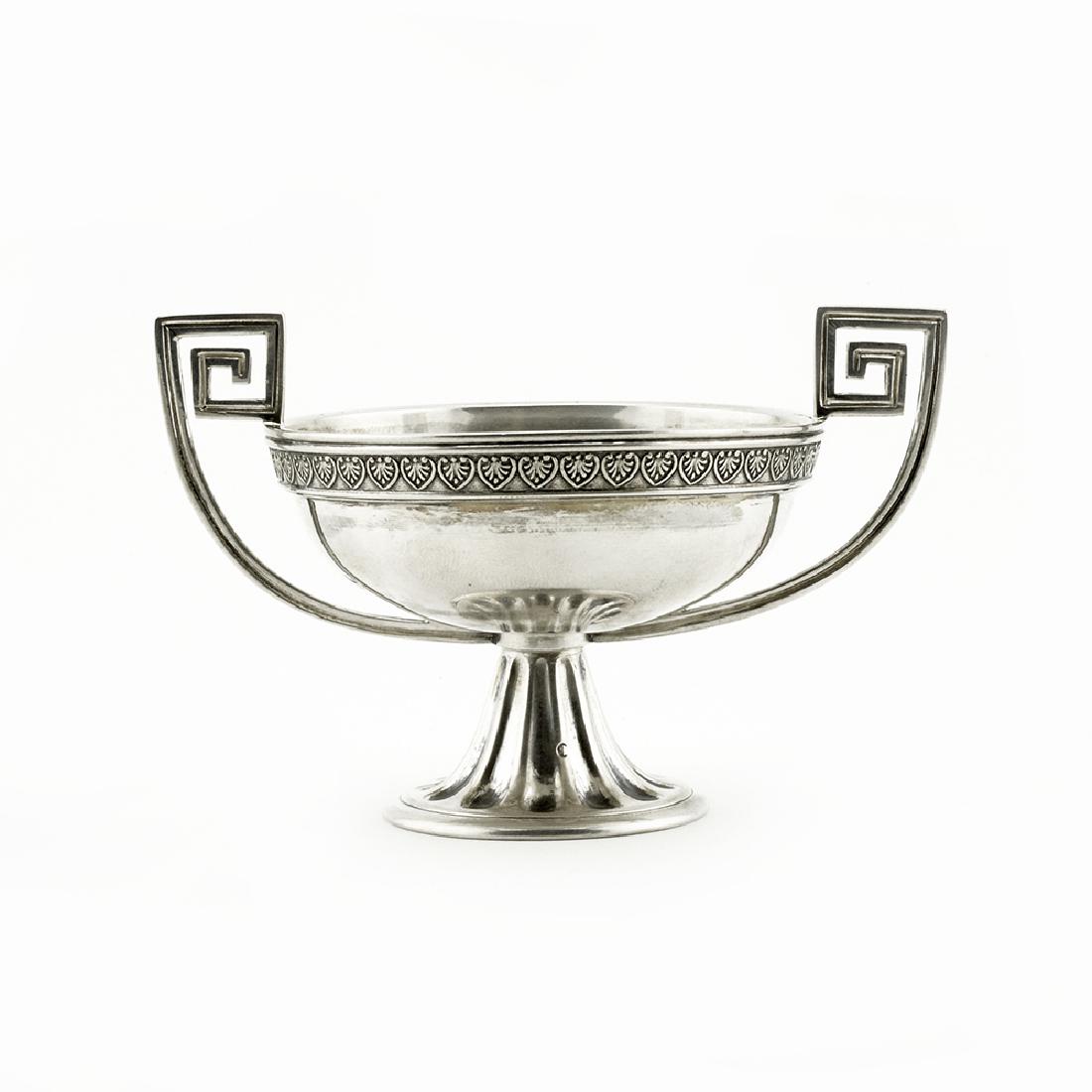 Faberge silver two-handled open salt