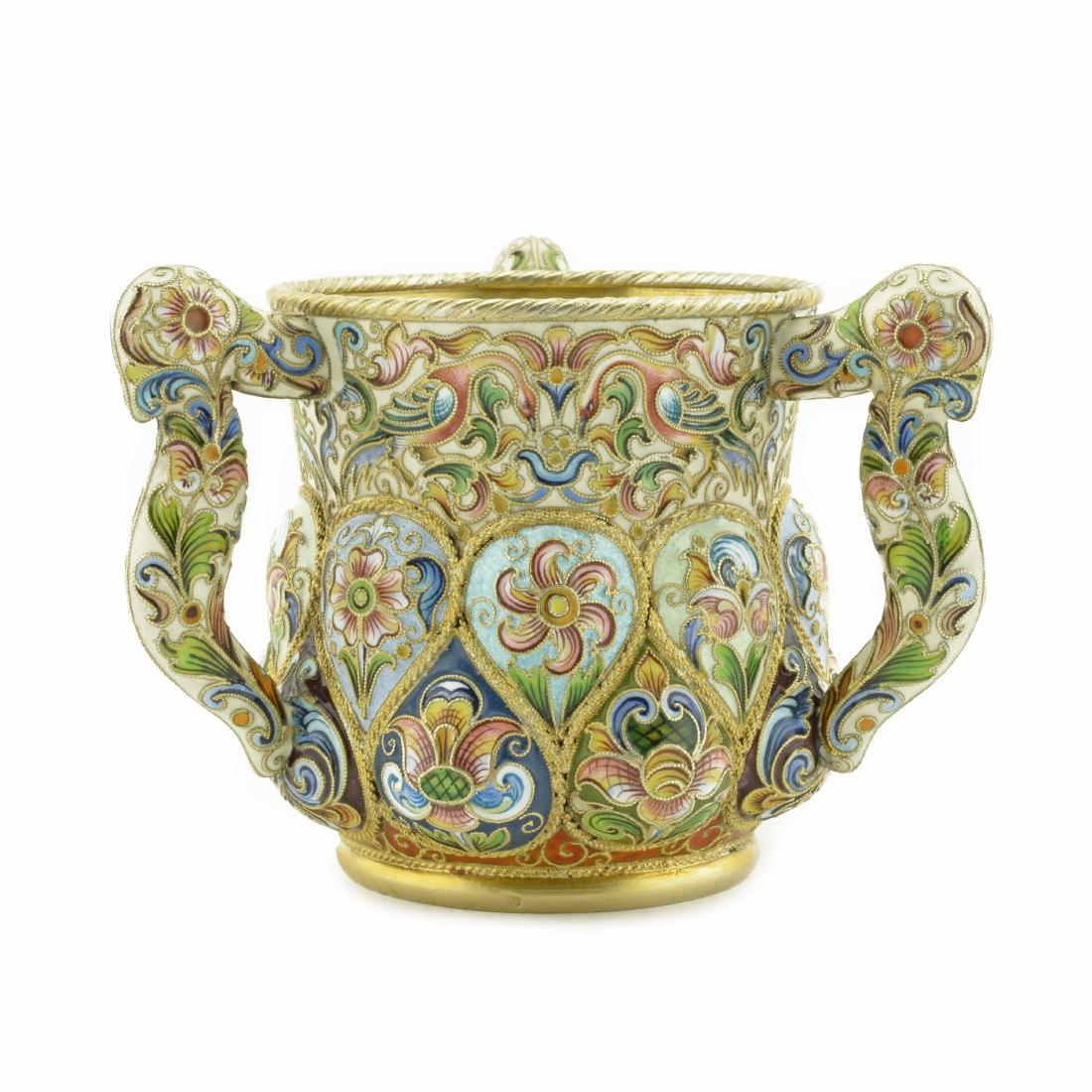 Feodor Ruckert shaded cloisonne enamel three-handled - May 29, 2019 ...