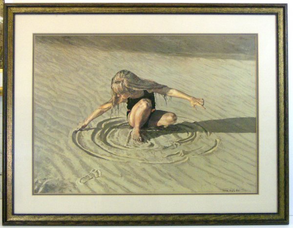 Lunda Hoyle Gill Lundy In Sand (amer 20th Cent)