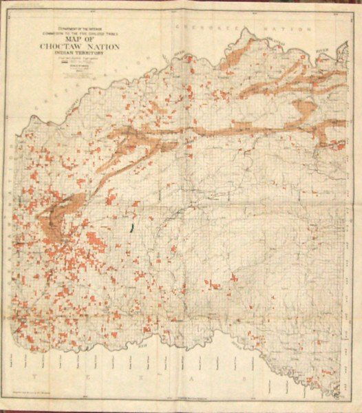 405: CHOCTAW NATION MAP-5 CIVILIZED TRIBES