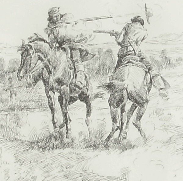 200: Charles Russell - Kit Carson - Etching (1864-1926)