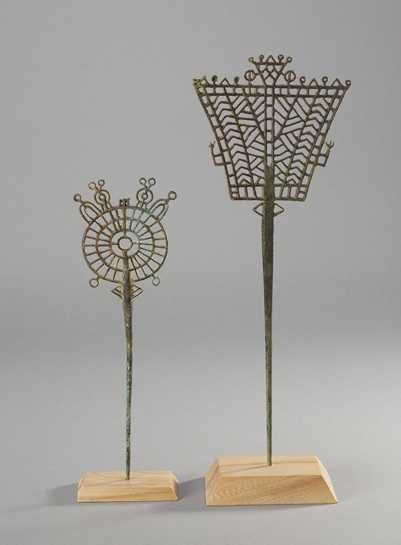 Two Large Ancient Bronze Pins