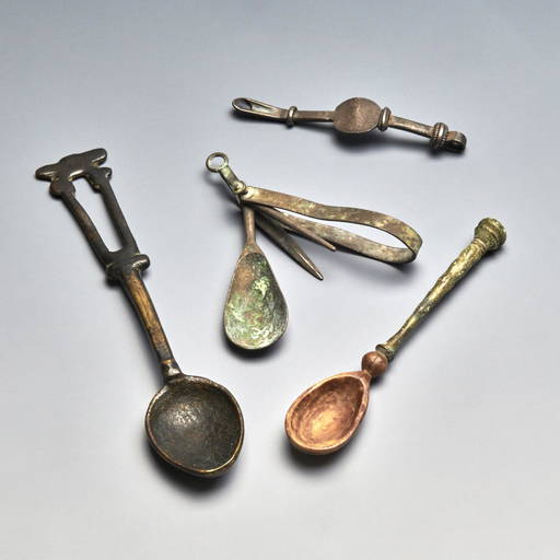 Four Unusual Ancient Spoons (#0180) on Dec 03, 2022 | Ancient Objects in RI