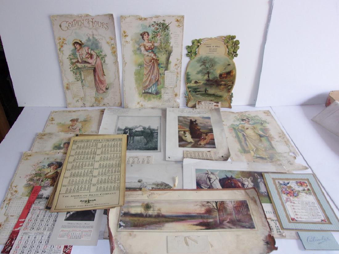 Collection Of Vintage & Antique Calendars