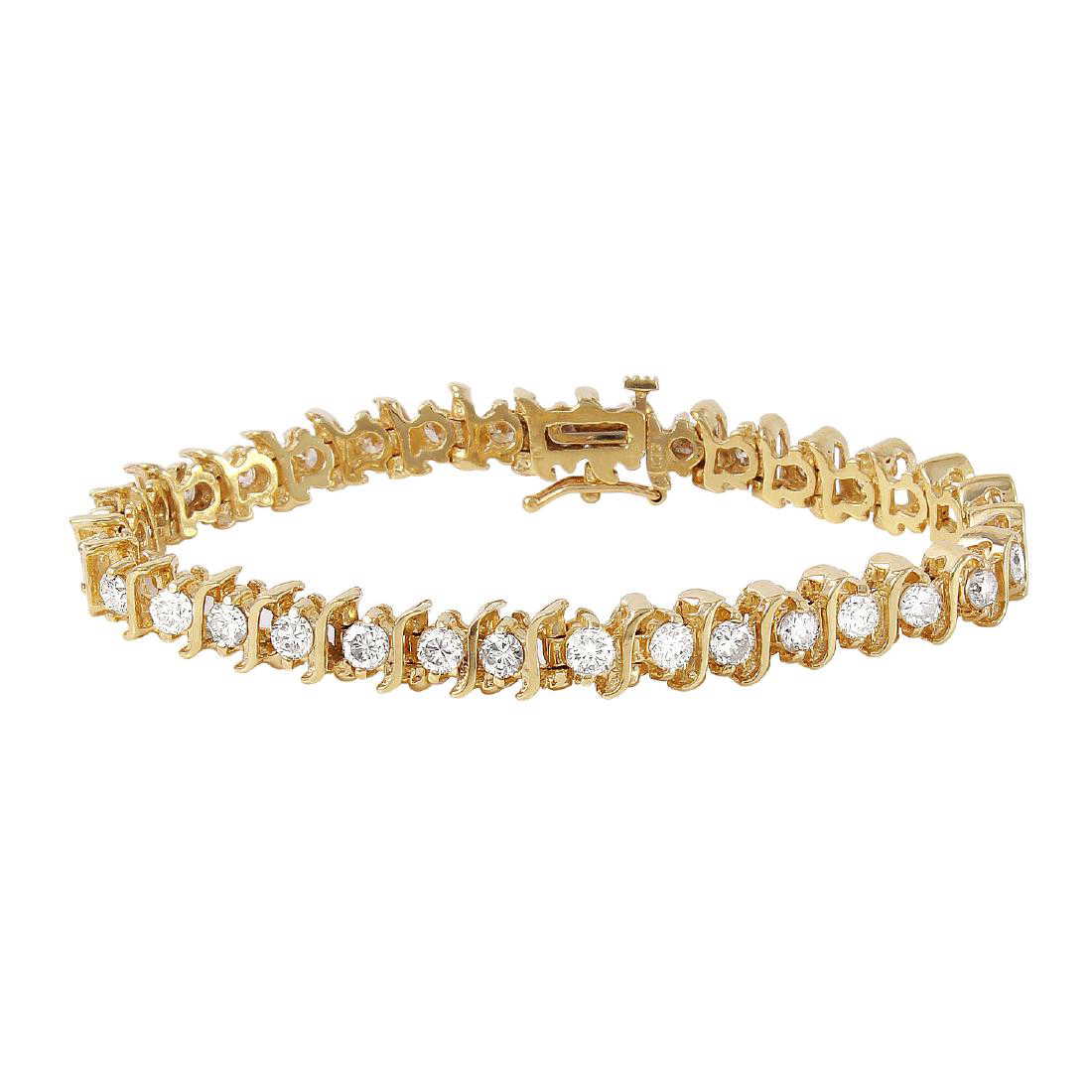 14KT Yellow Gold Diamond Tennis Bracelet 14KT Yellow Gold Diamond Tennis Bracelet