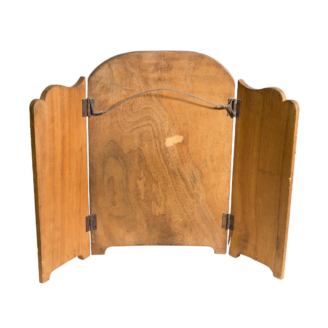 Hand Carved Wood Table Screen