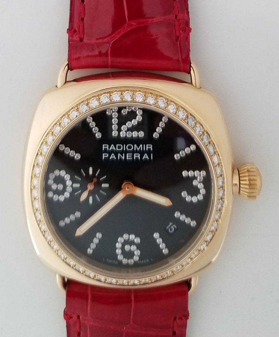 Panerai Radiomir 18K Gold Diamond Bezel & Markers, Limi
